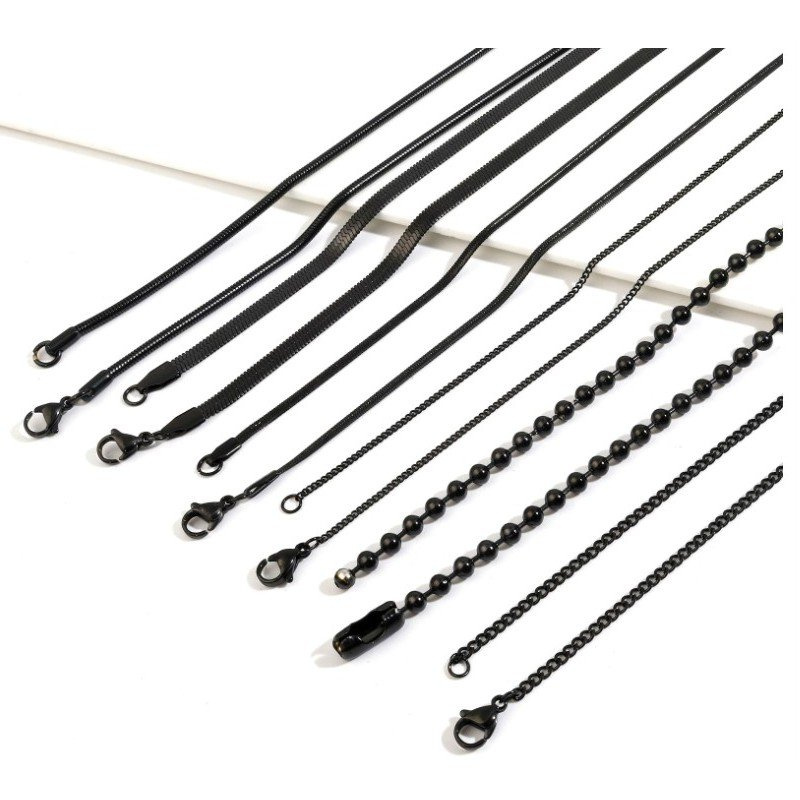 Černý ocelový řetízek 2MM/60CM - priveskynakrk.cz